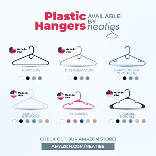 Super Heavy Duty Plastic Clothes Hangers (6 to 108 Pack Available) Vibrant Colors Durable Laundry Hangers for Adult | Lightweight Space Saving for Clothes, Shirts, Pants and Coats (36 Pack - White)