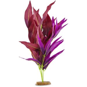 imagitarium purple leaf silk aquarium plant