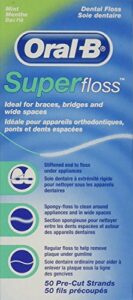 super floss mint pre-cut strands (pack of 12)