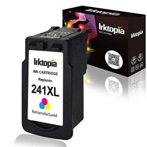 inktopia remanufactured ink cartridge replacement for canon 241 xl cl 241xl cl-241xl (1 color) for canon pixma mg3620 mg3520 mg3220 mg2220 mg2120 mx532 mx472 mx432 mx452 ts5120 mg3600 printer