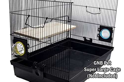 GNB PET Natural Wood Stand Platform 5‘’x11'' for Hamster Mice Chinchilla Chipmunk, Small Animals Habitat Toy HM-10