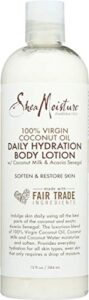 shea moisture virgin coconut oil daily hydration body lotion, 13 ounce