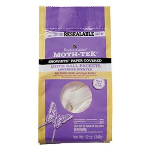 reefer-galler moth-tek lavender scented moth ball packets, kills clothes moths, carpet beetles, eggs & larvae, 12 oz