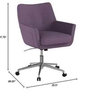 Serta Style Ashland Home Office Chair, Fresh Lilac Twill Fabric