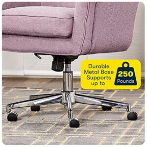 Serta Style Ashland Home Office Chair, Fresh Lilac Twill Fabric