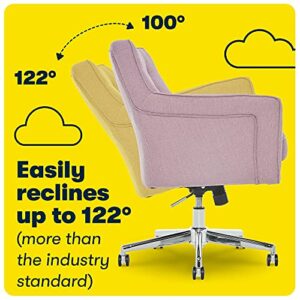 Serta Style Ashland Home Office Chair, Fresh Lilac Twill Fabric