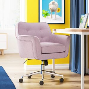 Serta Style Ashland Home Office Chair, Fresh Lilac Twill Fabric