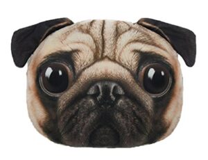 lfz pug dog shape decorative cushion pillow for indoor sofa chair bed or outdoor beach chair car travelling vacation 15 inches