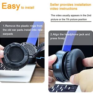 HD V8 V10 V12 defean Replacement Ear Pads Ear Cushion Cover Compatible with Sol Republic Tracks HD V8 V10 V12 On-Ear Wired Headphone, Softer Leather,High-Density Noise Cancelling Foam (Black)