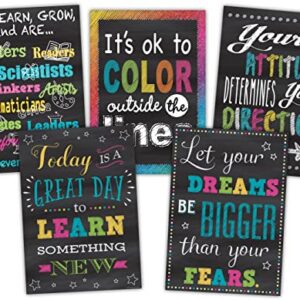 Teacher Created Resources Chalkboard Brights Positive Poster Pack (TCR6658)