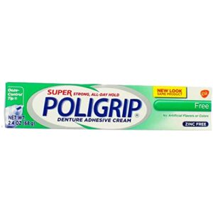 super poligrip free cream 1x2.4oz/68g_us (pack of 1)