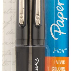 Paper Mate Flair Felt Tip Pens, Medium Point, 12-Count, Black