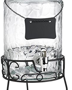 Classic Beverage Drink Dispenser Hammerd Durable Glass on Stand 1.5 Gallon with Chalk Board And Spigot