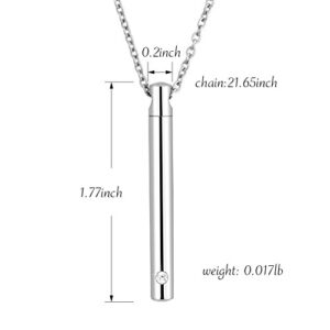 XIUDA Urn Necklace Pendant for Memorial Ashes with Stainless Steel Keepsake Ash Jewelry Cremation Necklace