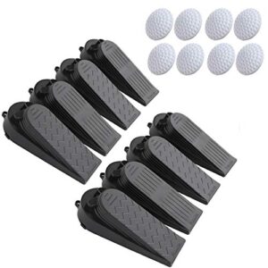 8pcs set black door stopper easily wedges door gaps up finger protector flexible floor door stops - non-scratching door stop - modern wedge door stop design