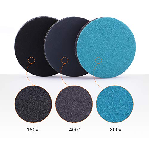 Glass Polishing Pad, PROMMON 2Inch Car Glass Felt Polishing Buffing Pad, 8pcs Polishing sanding discs, Felt Polishing Wheel with Towel, 3mm Shank Backing Pad for Rotary Tools to Polish Glass and Metal