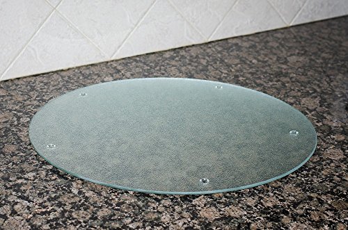 Chop-Chop Round Glass Cutting Board Or Counter Saver, 16 Inches