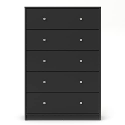 Tvilum Portland 5 Drawer Chest - Black