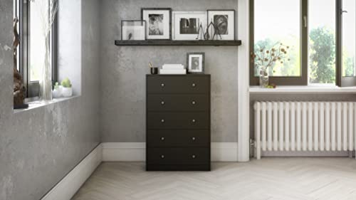 Tvilum Portland 5 Drawer Chest - Black