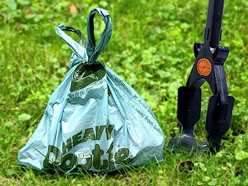 HEAVY Dootie Bags® VERY LARGE Dog and Cat Waste Poop Bags. 100 Count Strong Multi-Use, Leakproof with EZ Tie Handles and Gussets. Made with Corn Starch. Fits GoGo Stik and Swivel Bin Pooper Scoopers.