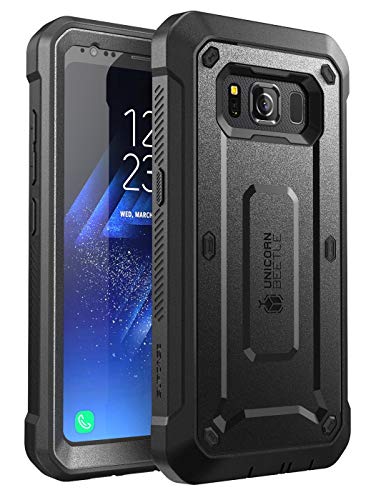 SUPCASE Unicorn Beetle Pro Series Case Designed for Samsung Galaxy S8 Active 2017 Release，Full-Body Dual Layer Rugged Holster Case with Built-in Screen Protector (Black)