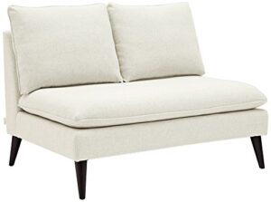 jennifer taylor home jennifer taylor vera tufted wooden legs settee, 49" lx34 wx37 h, oyster gray