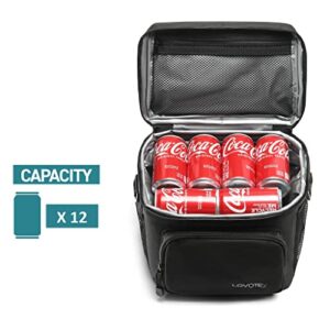 Insulated Lunch Bag For Men And Women Large Insulated Mens Lunch Box For Men With 2 Reusable Cooler Bag Ice Packs, Adult Lunch Box Lunch Tote Mens Lunchbox For Work Lunch Cooler Fits 12 Cans