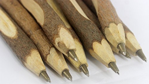 Gullor 10PCS Vintage Handmade Wooden Ballpoint Pen, School Supplies, Stationery Gift