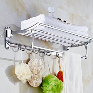 Candora Wall Mounted Shelf Towel Rack Stainless Steel Brushed Towel Shelf Towel Holder (50cm / 20in)