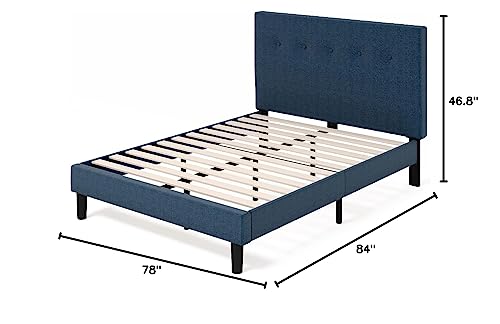 ZINUS Omkaram Upholstered Platform Bed Frame / Mattress Foundation / Wood Slat Support / No Box Spring Needed / Easy Assembly, King