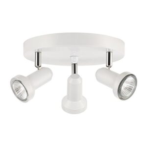 melo 3-light track lighting canopy, glossy white finish, bulbs included,59323