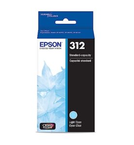 epson t312 claria photo hd -ink standard capacity light cyan -cartridge (t312520-s) for select epson expression photo printers