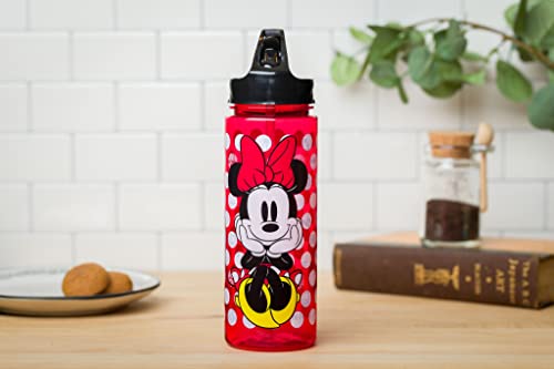 Silver Buffalo Disney's Minnie Mouse Polka Dots Tritan Water Bottle, 20 Ounces, 1 Count (Pack of 1)