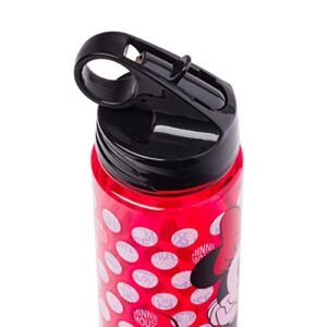 Silver Buffalo Disney's Minnie Mouse Polka Dots Tritan Water Bottle, 20 Ounces, 1 Count (Pack of 1)