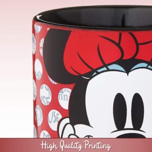 Silver Buffalo Disney Minnie Mouse Rock the Dots Ceramic Mug, 14 Ounces