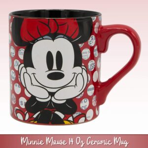 Silver Buffalo Disney Minnie Mouse Rock the Dots Ceramic Mug, 14 Ounces