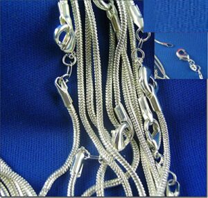 naomi 925 sterling silver snake chain necklace 5pcs 30inches