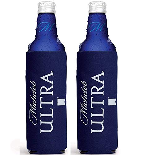 Michelob Ultra 16 oz Slim Bottle Coolie Cooler Cruise Can- 2 Pack