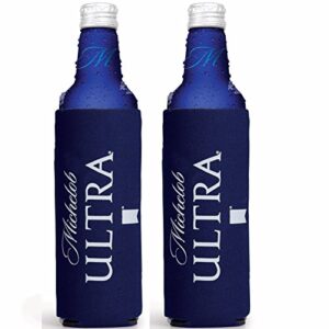 michelob ultra 16 oz slim bottle coolie cooler cruise can- 2 pack