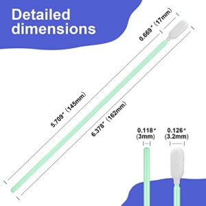 INCHOO 100pc 6.3" Double Layer Polyester Cleaning Swab Sticks for Solvent Format Inkjet Printer Roland Optical Equipment