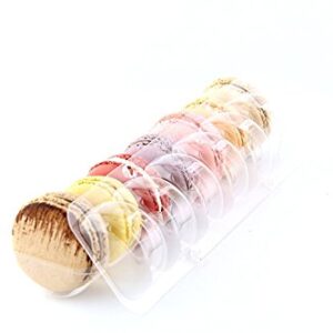 Clear Insert for 7 macarons with clip closure - Pack of 25 pcs