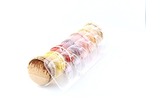 Clear Insert for 7 macarons with clip closure - Pack of 25 pcs