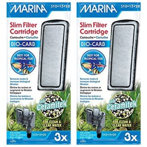 marina slim filter carbon plus ceramic cartridge (6-count)