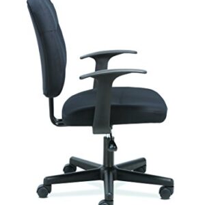 Sadie Task Chair-Fixed Arm Computer Chair for Office Desk, Black (HVST402)