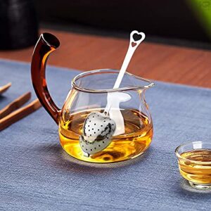 10Pcs Tea Strainers for Loose tea spoons - Heart Shaped Tea Filter Stainless Steel Tea Diffuser Fine Mesh Strainer Spoon Filter - Tea Infusers for Loose Tea Strainer Loose Leaf Tea Steeper Tea Party