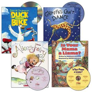 kaplan early learning read-aloud books and cds - set of 4 colorful children's books