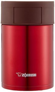 象印マホービン(zojirushi) sw-hc insulated lunch jar, 450ml, clear red