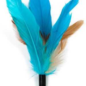 EcoCity Cat Wand Feather Refills for Interactive Cat and Kitten Wands Include 6 Pieces Replacement Feathers and 1 Soft Furry Tail for Cats (7 Pieces)