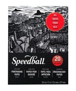 speedball printmaking paper pad, 8.5" x 11", white