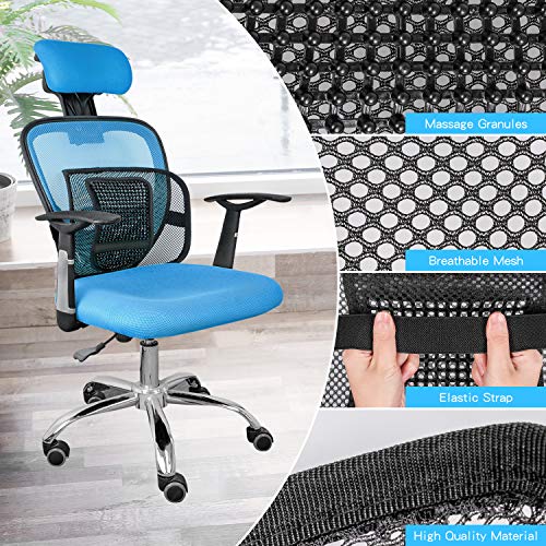 ACVCY Lumbar Mesh Support for Office Chair or Car Seat, Breathable Comfortable Back Support for Office Chair Lumbar Support Cushion for Car Seats Office Chair Car Lumbar Cushion 12” x 16”